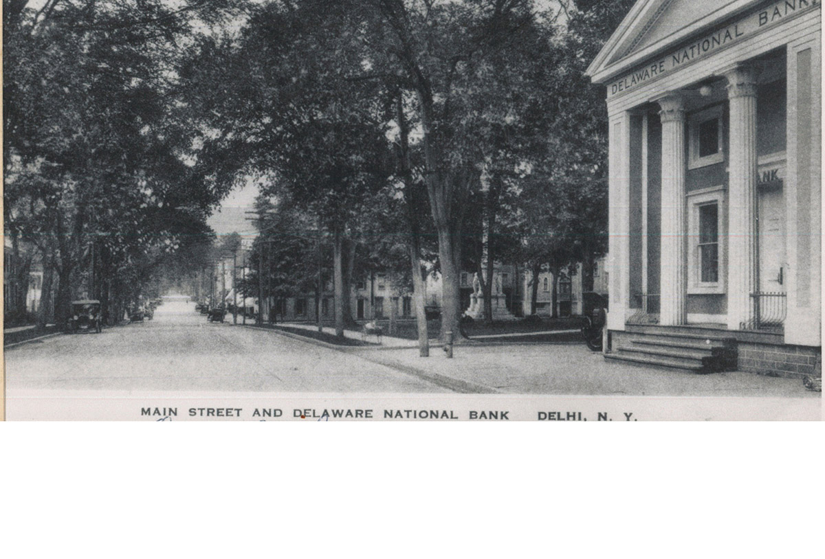 Historical Documents and Image of The Delaware National Bank of Delhi, NY