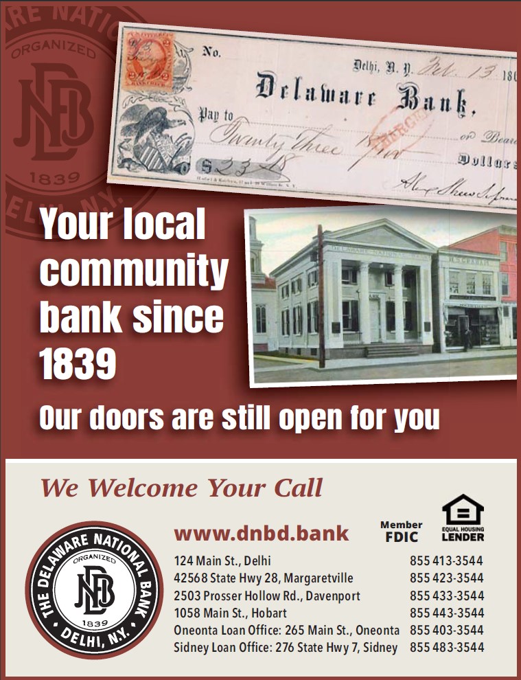 Current Advertisements for The Delaware National Bank of Delhi, NY DNBD